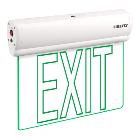 Firefly Single-Faced Exit Light with Wall / Ceiling Mount Option (Exit ...