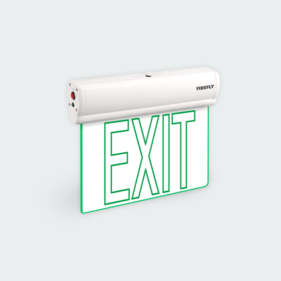 Firefly Single-Faced Exit Light with Wall / Ceiling Mount Option (Exit ...