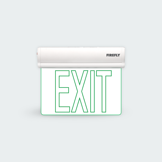 Firefly Single-Faced Exit Light with Wall / Ceiling Mount Option (Exit ...