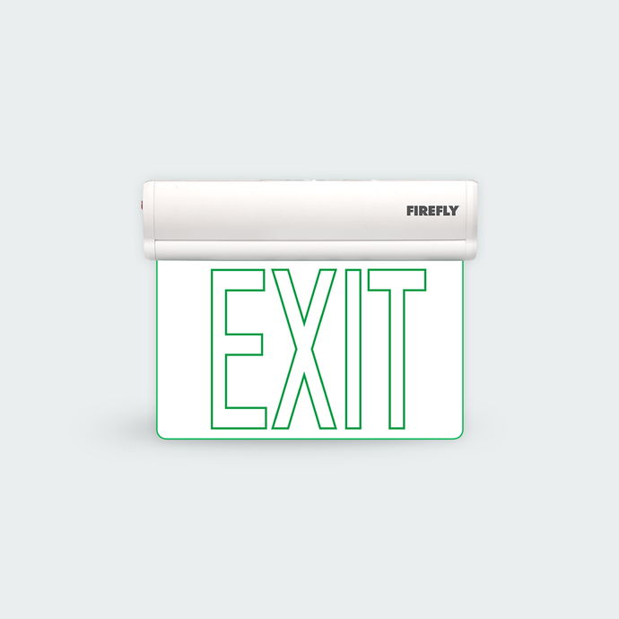 Firefly Single-Faced Exit Light with Wall / Ceiling Mount Option (Exit ...