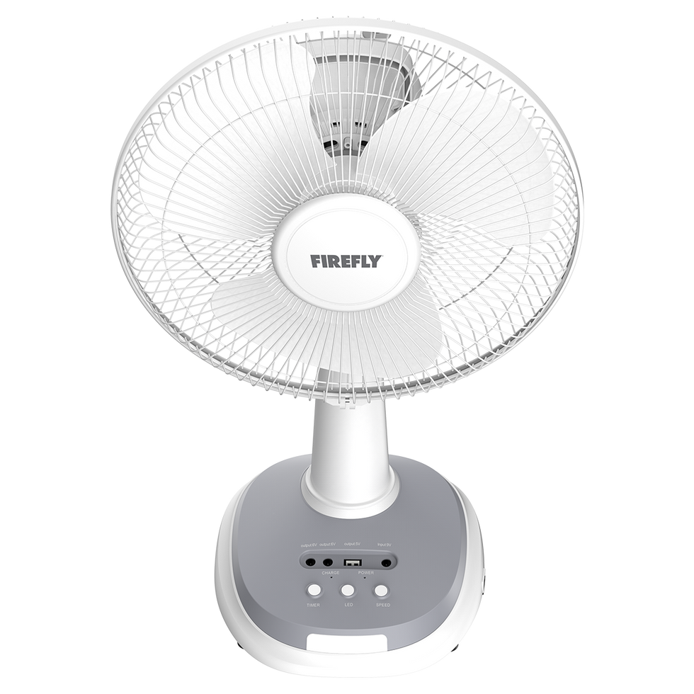 Firefly Rechargeable Desk Fan with Solar Panel – FELCO Store