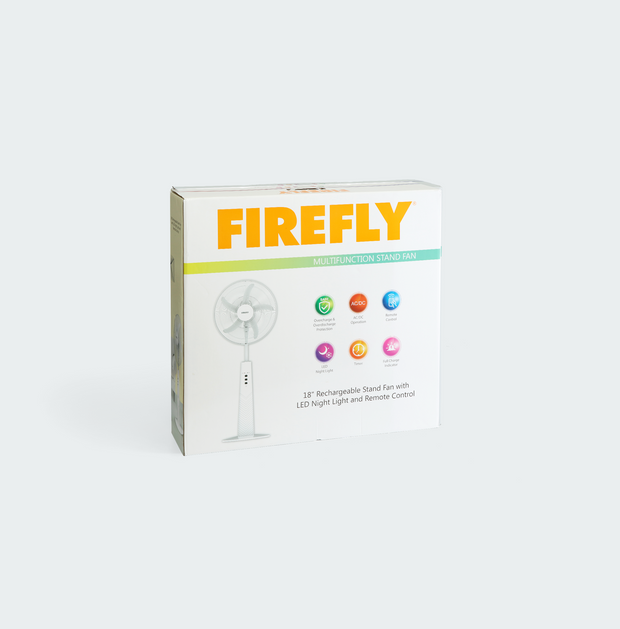 Firefly Rechargeable 18" Stand Fan with Mist & Night Light – FELCO Store