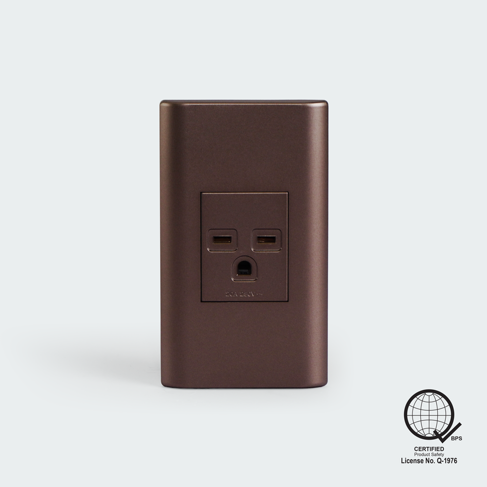 ROYU Plano 1 Gang Aircon Outlet Set - Dark Wood – FELCO Store