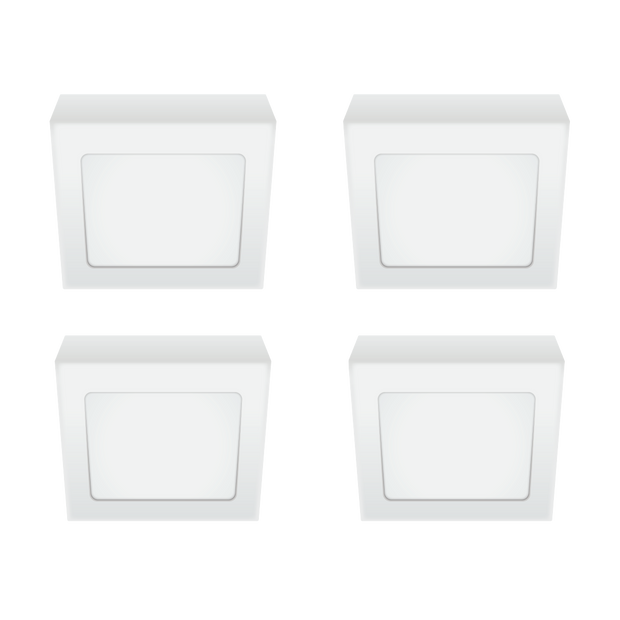 Firefly Basic Series 4-LED Square Surface Slim Downlight Value Pack ...