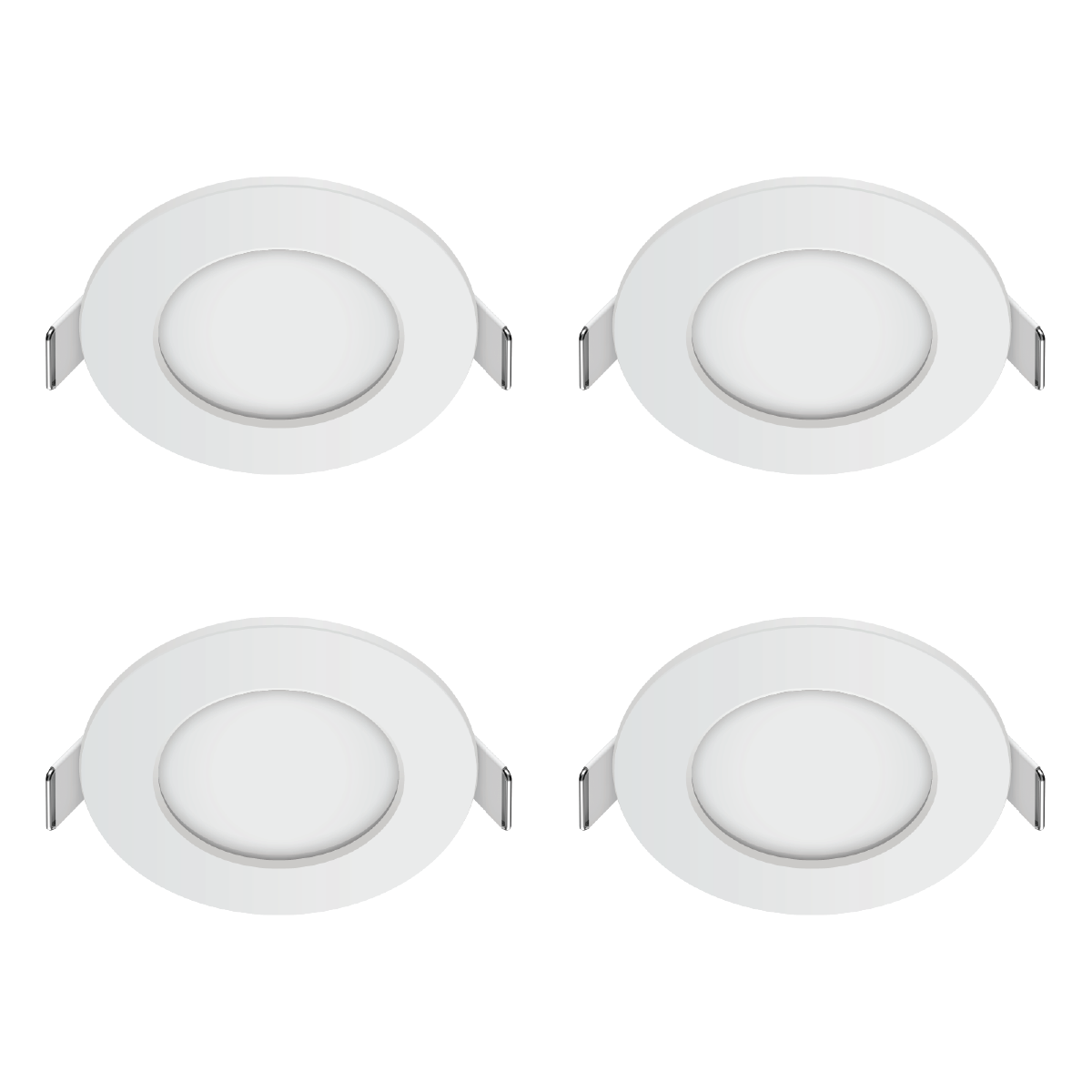 Firefly Basic Series 4-LED Round Recessed Slim Downlight Value Pack ...