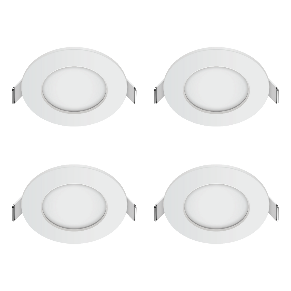 Firefly Basic Series 4-LED Round Recessed Slim Downlight Value Pack ...